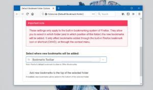 How To Change The Default Bookmarks Folder In Firefox