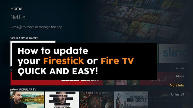 How to Update the Amazon Firestick or Fire TV, Quick and Easy