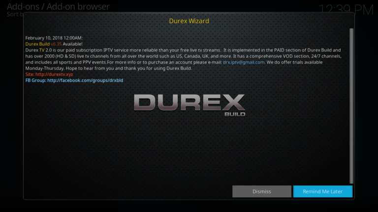 The Durex Build For Kodi - Installation And Guided Tour
