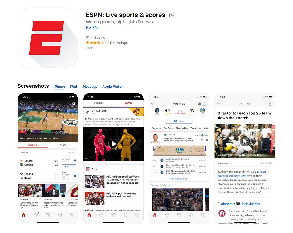 Best Apps for Streaming Live Sports on iPhones and iPads in 2022