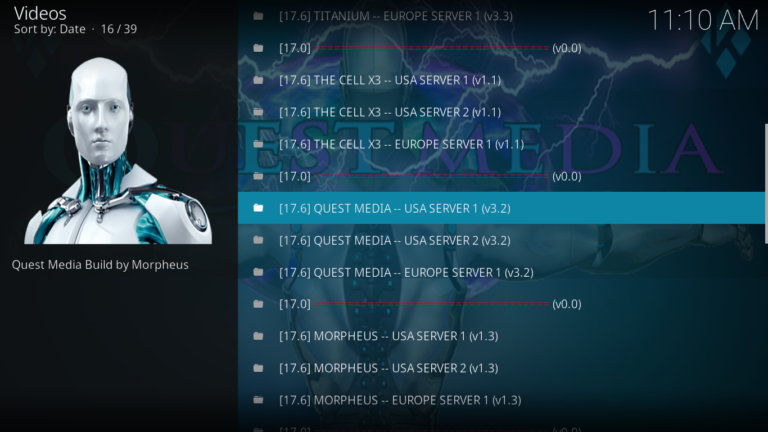 Quest Media Build For Kodi -- Installation And Quick Tour