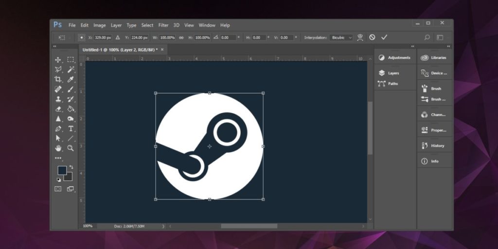 Photoshop: Rotate A Layer At A Custom Angle