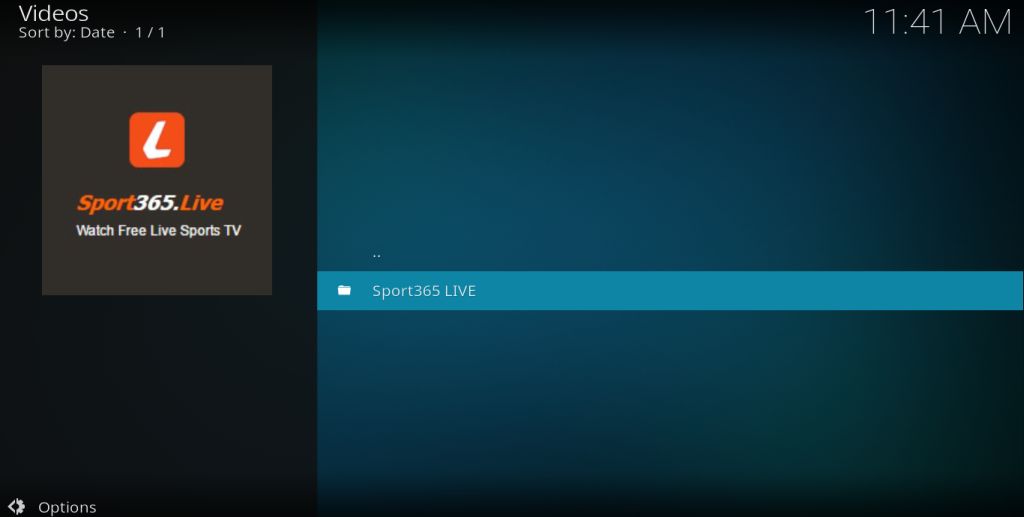 Sport365 Kodi Addon: Live Sports Streams