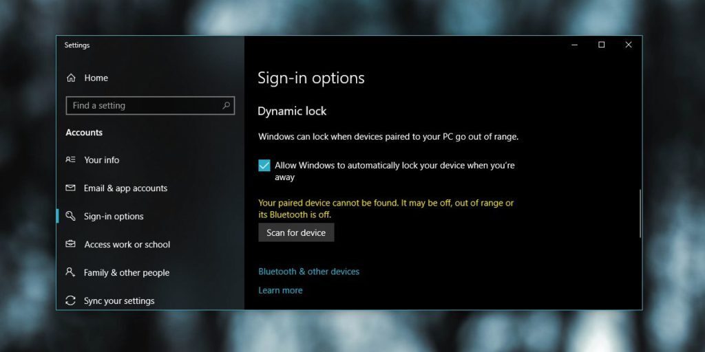 How To Fix Dynamic Lock Not Working After Windows 10 April Update