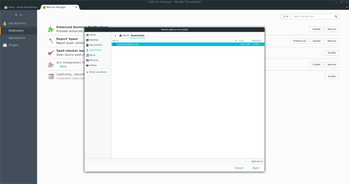 How To Install The Arc Theme For Thunderbird On Linux