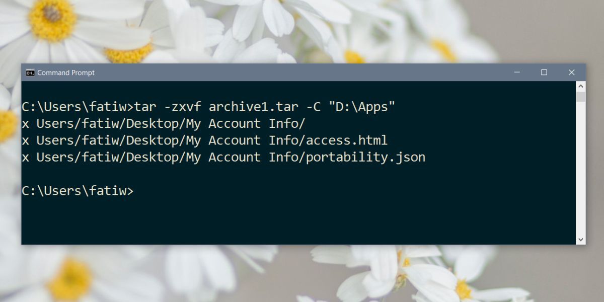 How To Use Tar On Windows 10