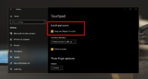 How To Disable Scrolling Via Touchpad On Windows 10