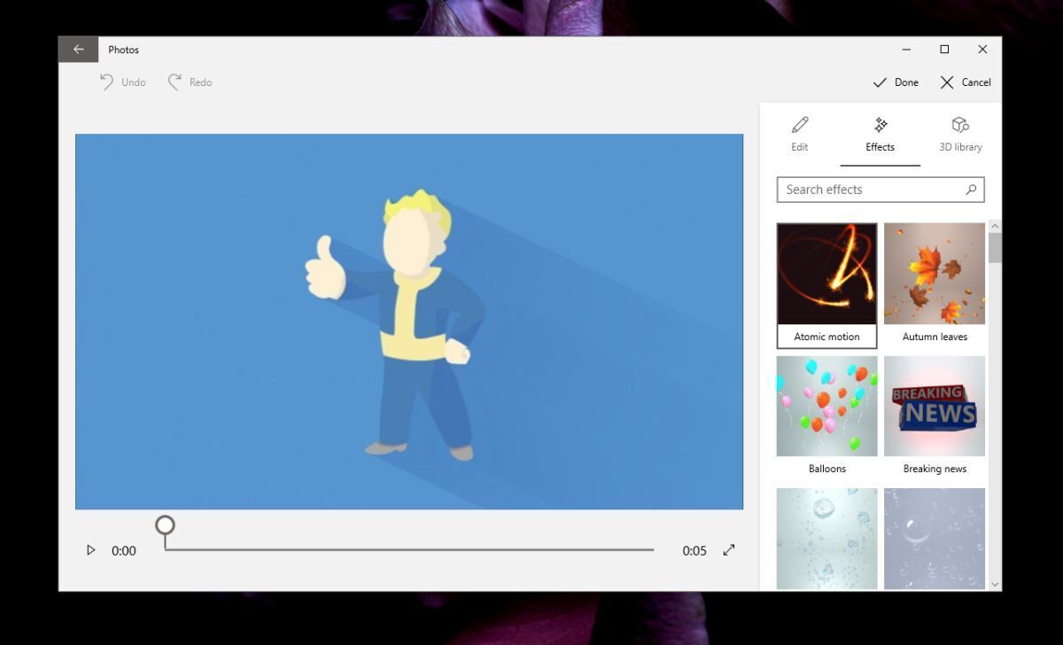 How To Add 3D Effects In Photos On Windows 10