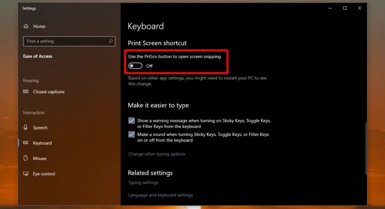 How To Open Screen Sketch With Print Screen On Windows 10