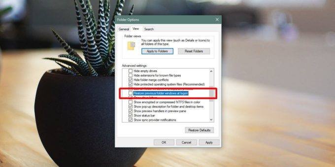 How To Re-Open Folders At Login On Windows 10