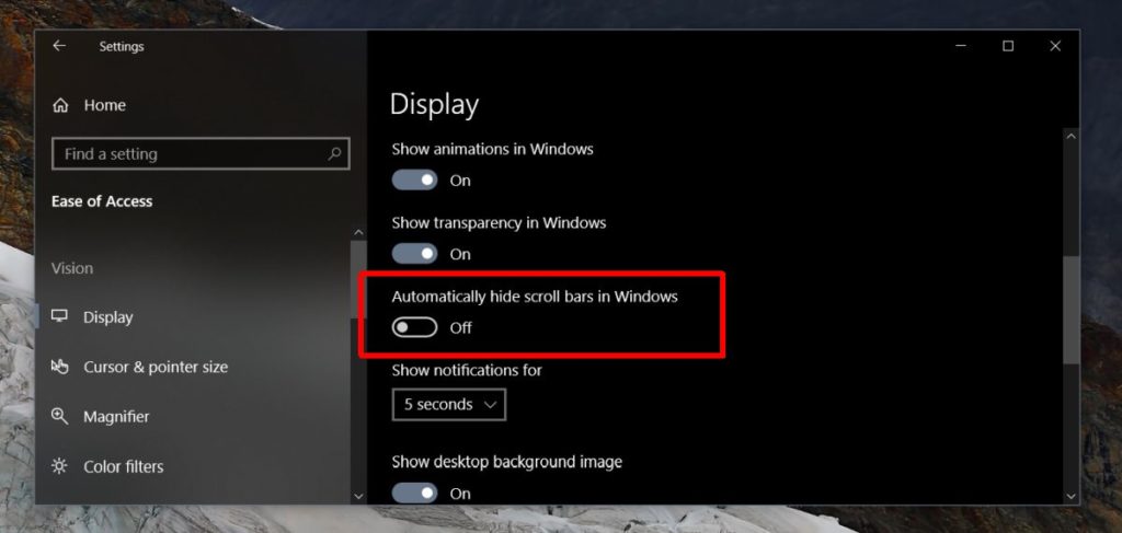 How To Disable Thin Scroll Bars On Windows 10 How To Disable Thin Scroll Bars On Windows 10