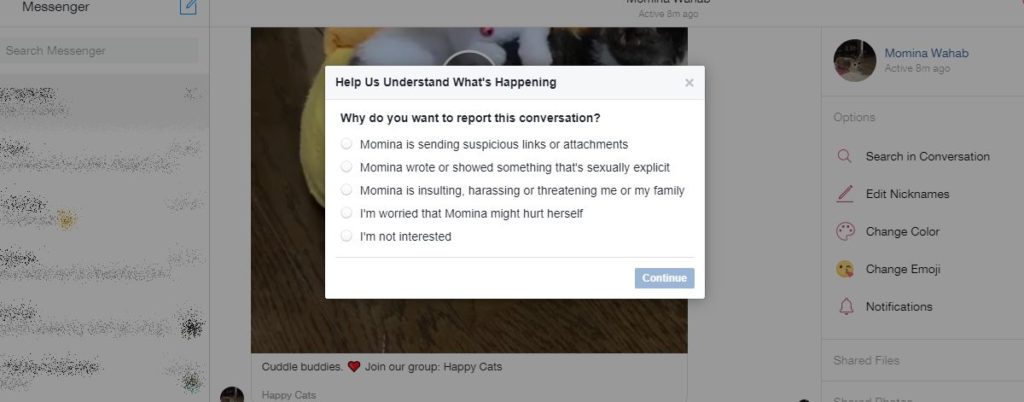 How To Report Messages On Facebook Messenger