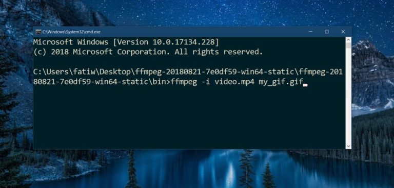 How To Create GIFs With FFMpeg On Windows 10