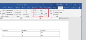 How To Align Text Inside Tables In Microsoft Word