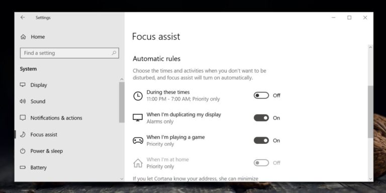 How To Enable Focus Assist For Gaming On Windows 10