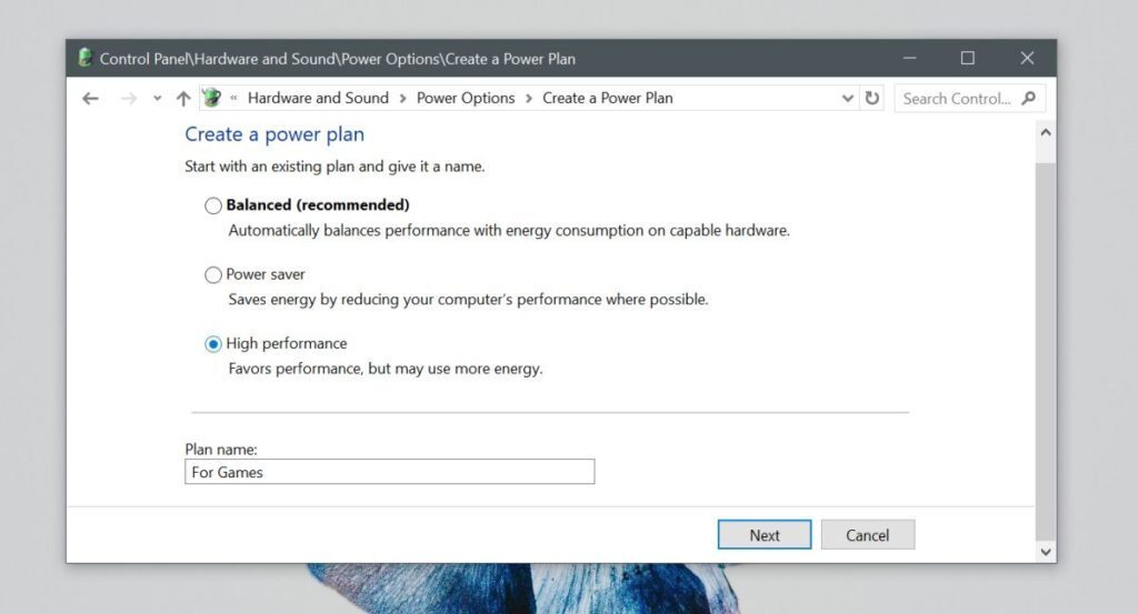 How To Create A Custom Power Plan On Windows 10