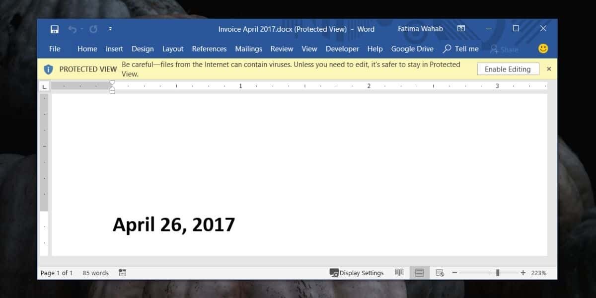 How To Remove 'Protected View' Status From A File In Microsoft Office