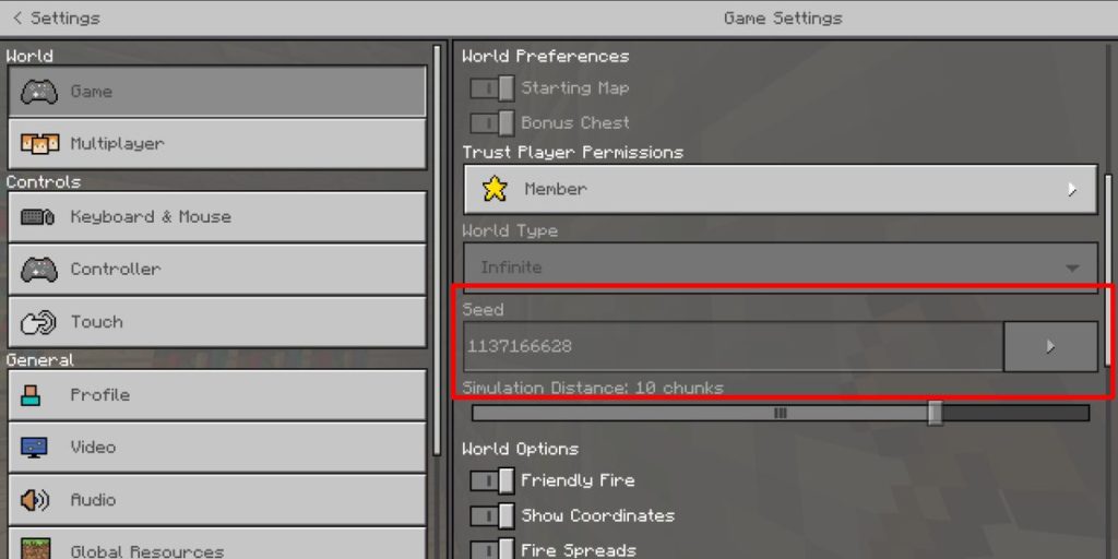 How To Find The Seed Value For A Minecraft World On Windows 10