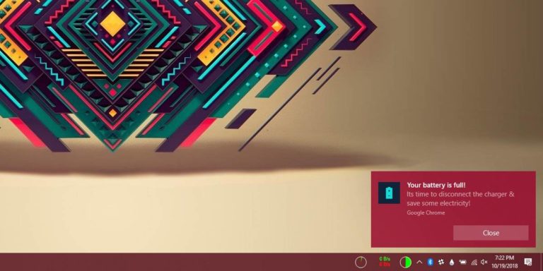 How to get battery full alerts in Chrome