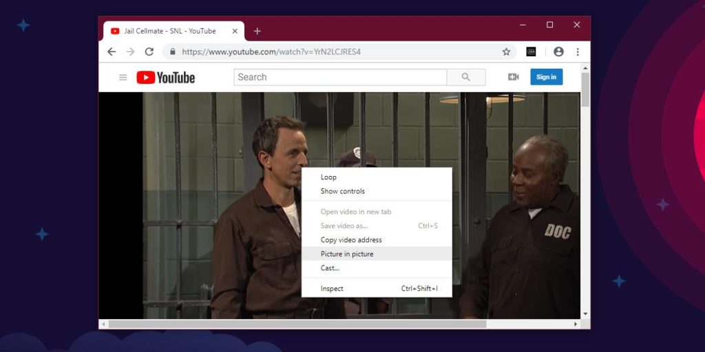 How to use Chrome picture in picture mode