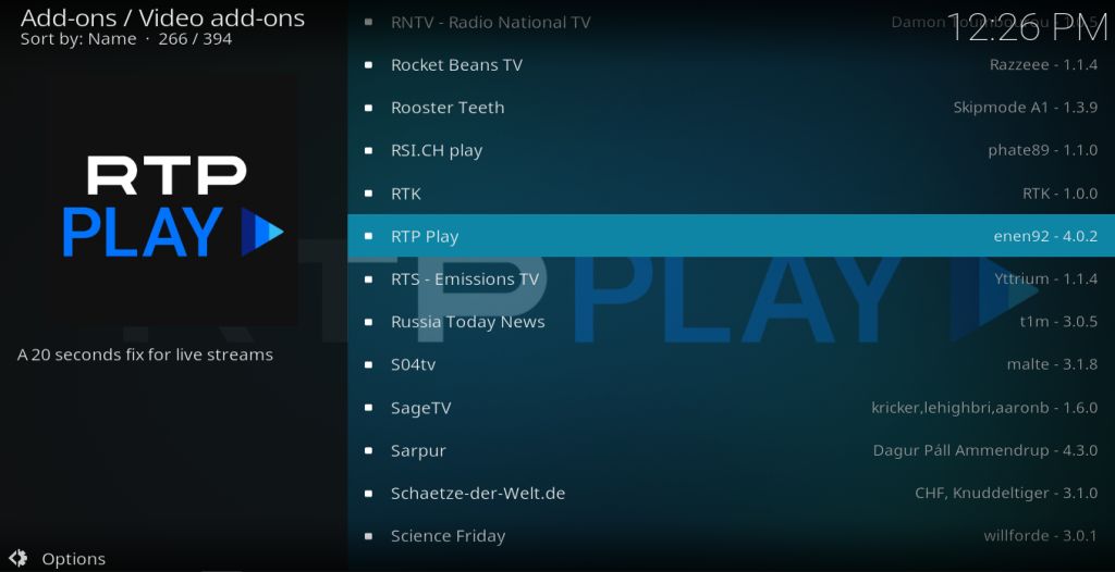RTP Play Kodi Add-on: Install and Watch Portuguese Live Streams