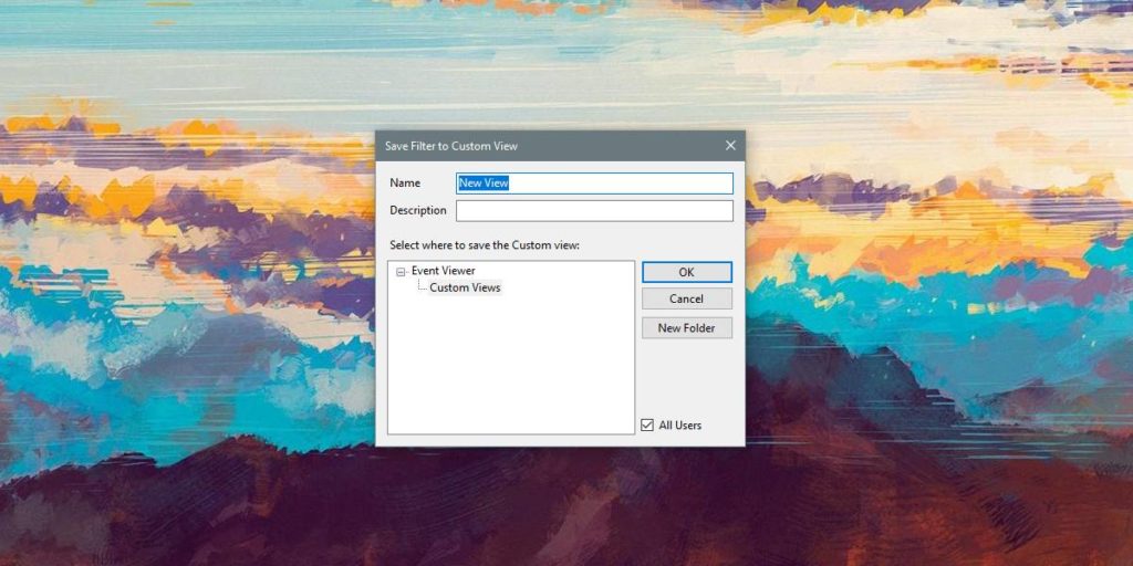 How to create custom views in Event Viewer on Windows 10