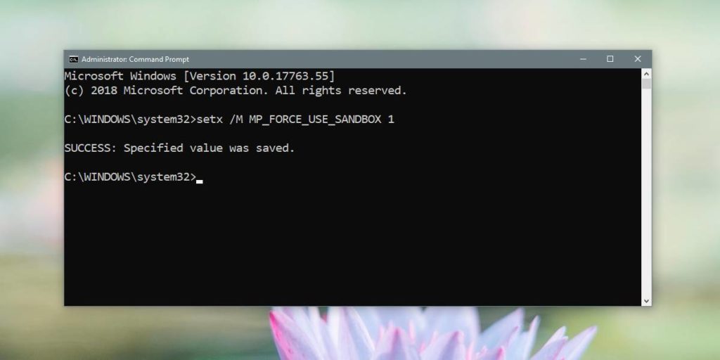 How to enable sandbox mode for Windows Defender on Windows 10