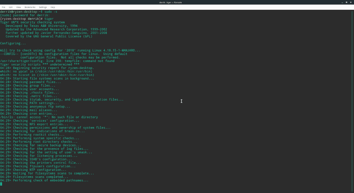 How to check for rootkits on Linux with Tiger