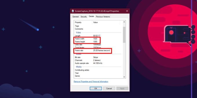 How to check video resolution and frame rate on Windows 10