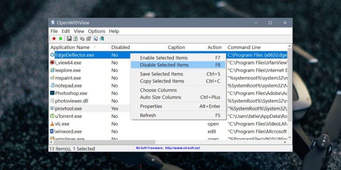 How to remove apps from the Open With list On Windows 10
