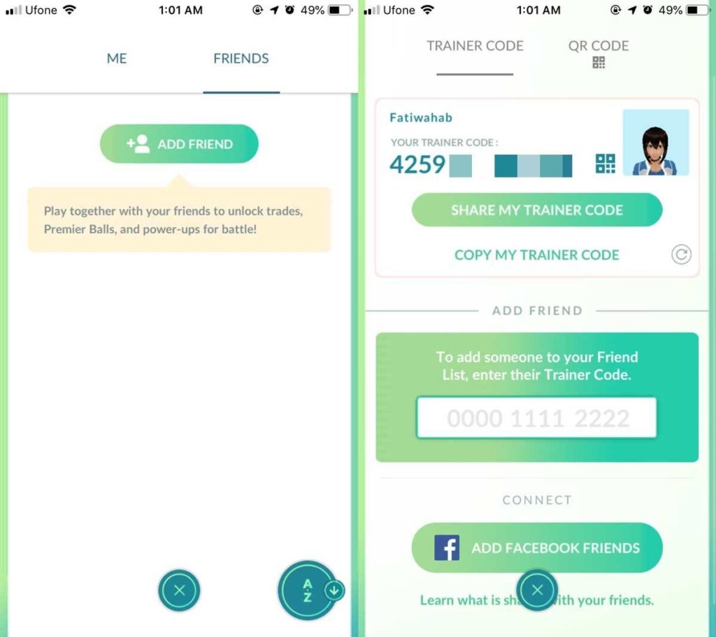 How to add Facebook friends on Pokémon Go
