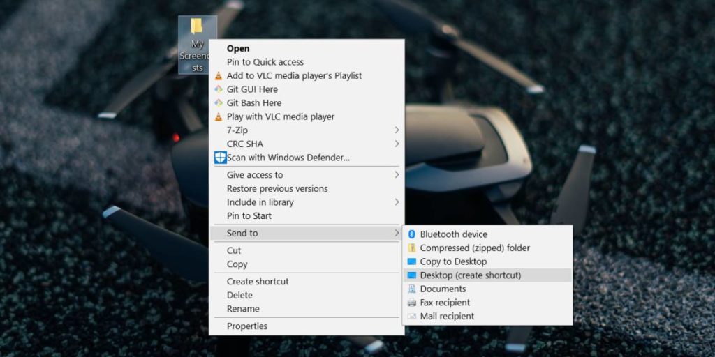 How to use the Context Menu to copy/move files to a folder on Windows 10