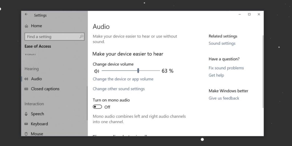 How to enable Mono audio on Windows 10