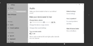 How to enable Mono audio on Windows 10