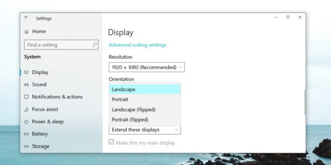 How to rotate the screen on Windows 10