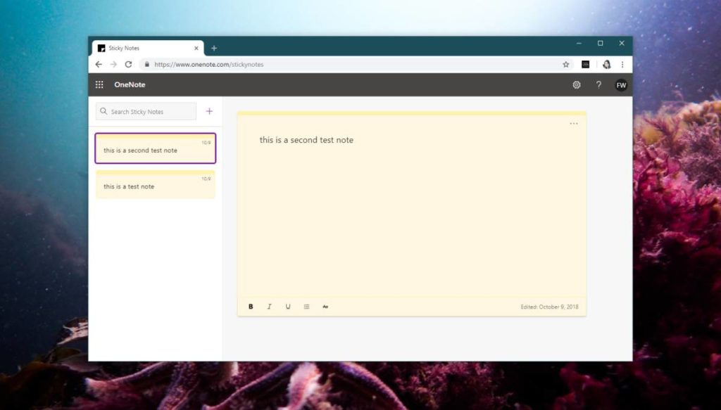 How to access Windows 10 Sticky Notes online
