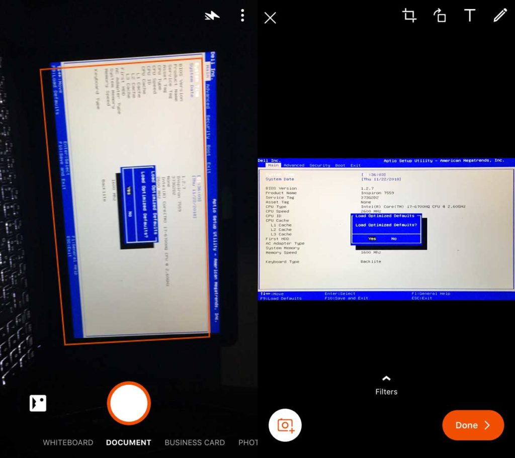 How to take photos of a screen