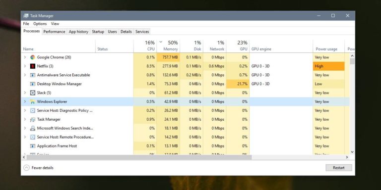 How to restart Explorer.exe on Windows 10
