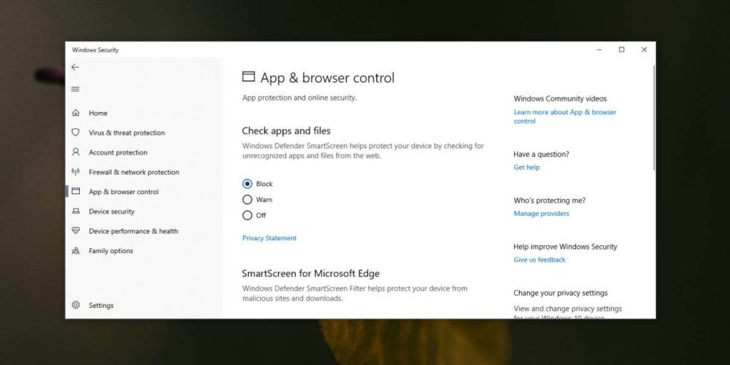 How to fix no Run Anyway option on SmartScreen on Windows 10