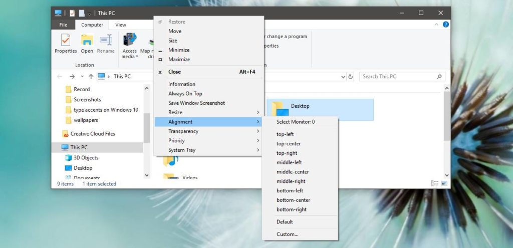 How to center and resize app windows on Windows 10