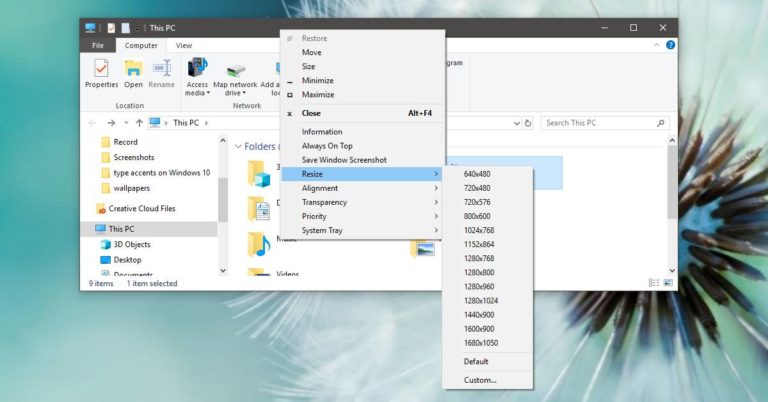 How to center and resize app windows on Windows 10
