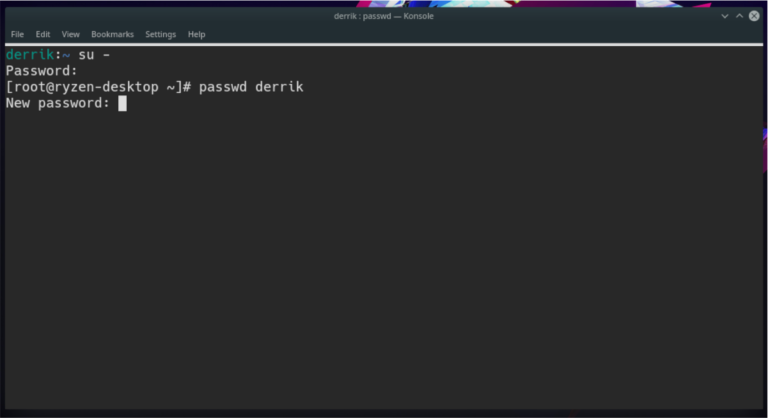 How to change user information on Linux