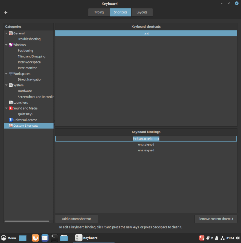 How to customize keyboard shortcuts on Cinnamon
