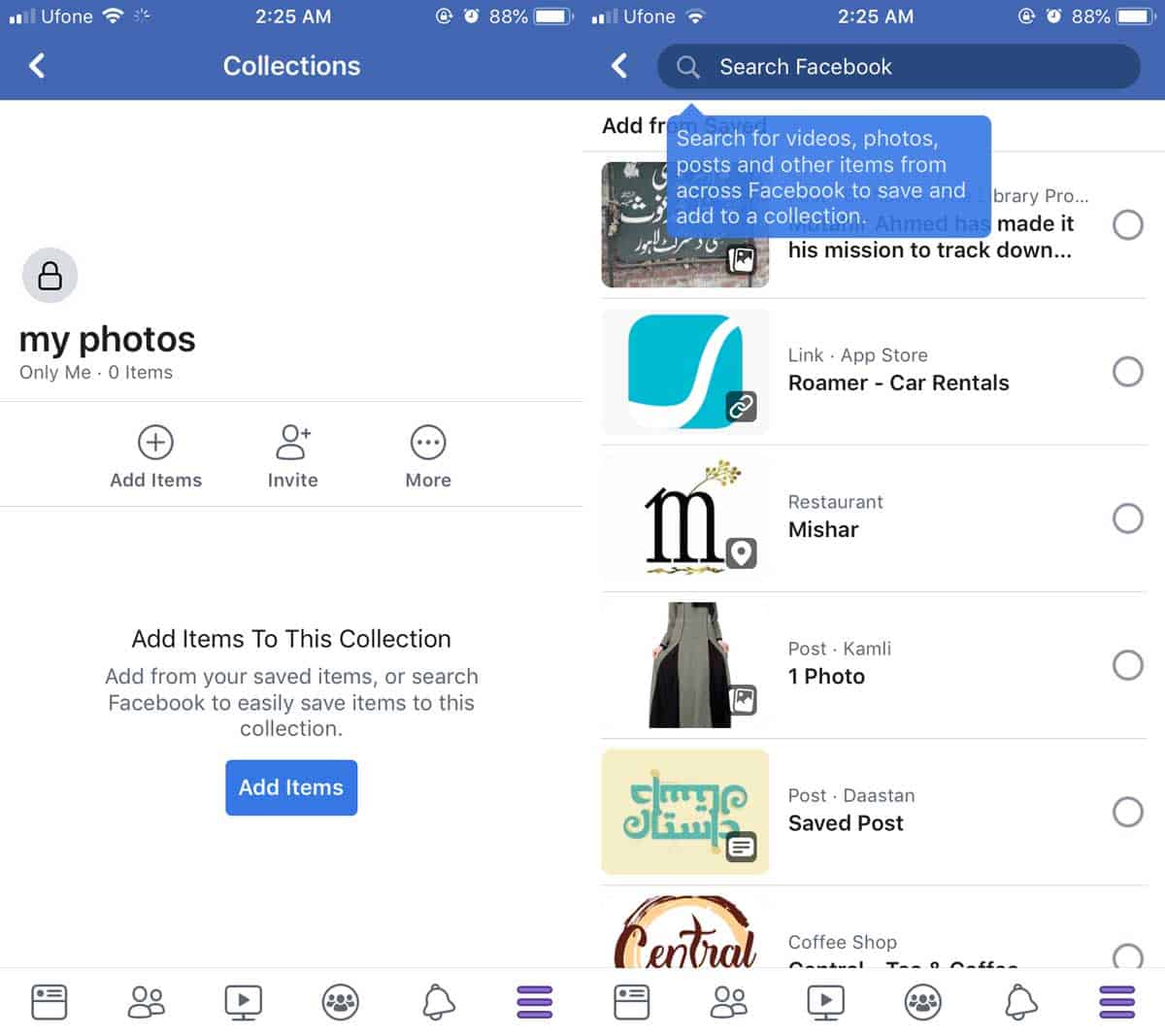 How to create and share collections on Facebook