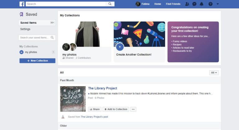 How to create and share collections on Facebook