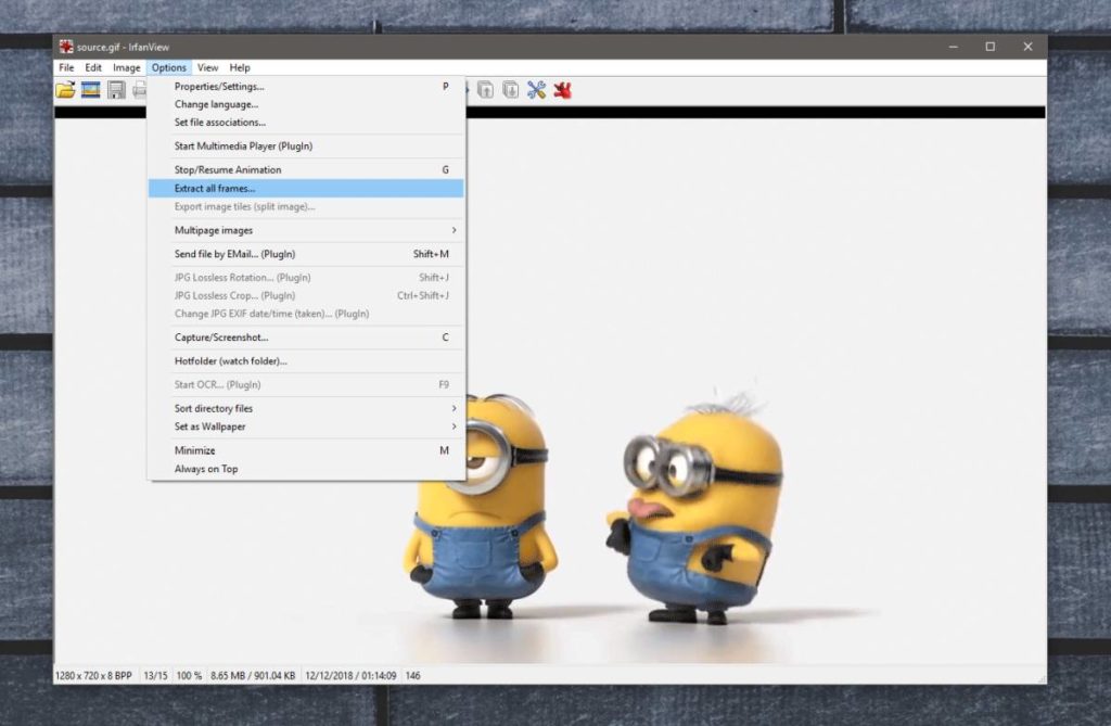 How to extract frames from a GIF on Windows 10