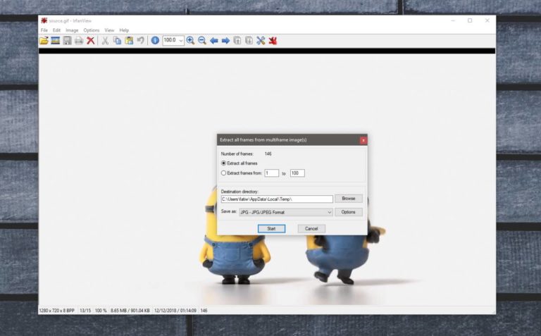 How to extract frames from a GIF on Windows 10