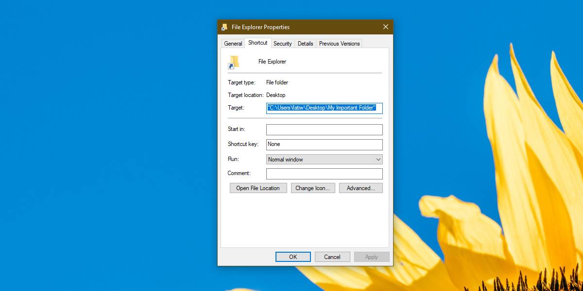 How to set a default launch location for File Explorer on Windows 10