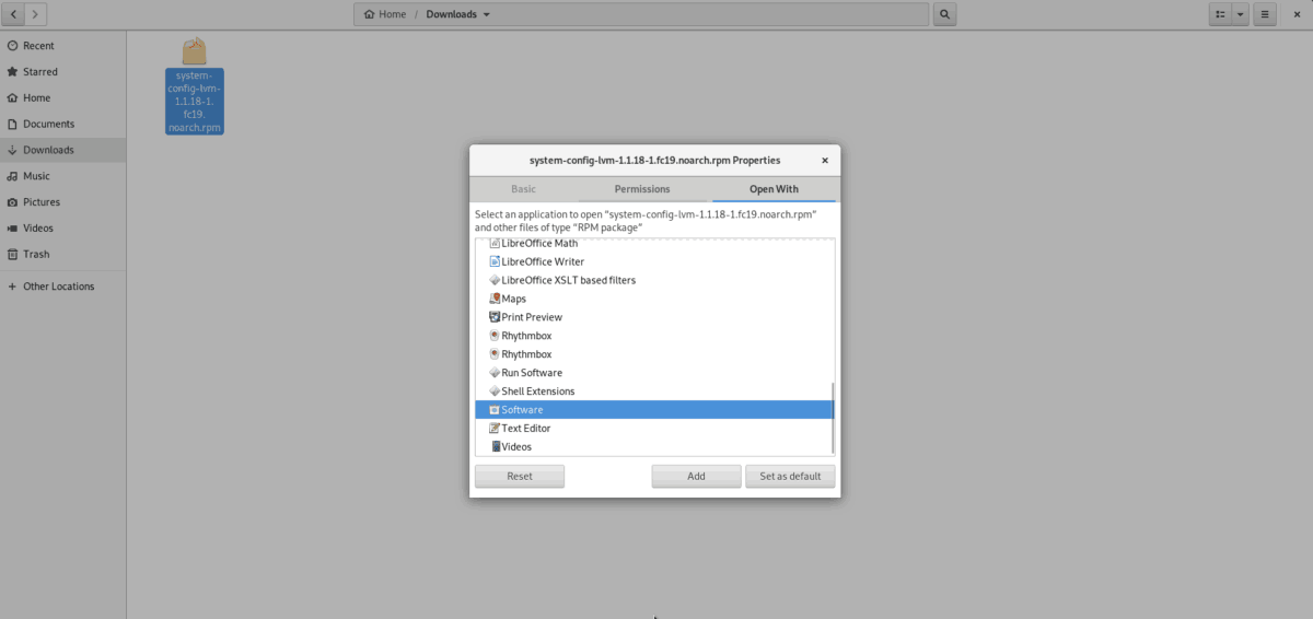 How to set the program defaults in Gnome Shell