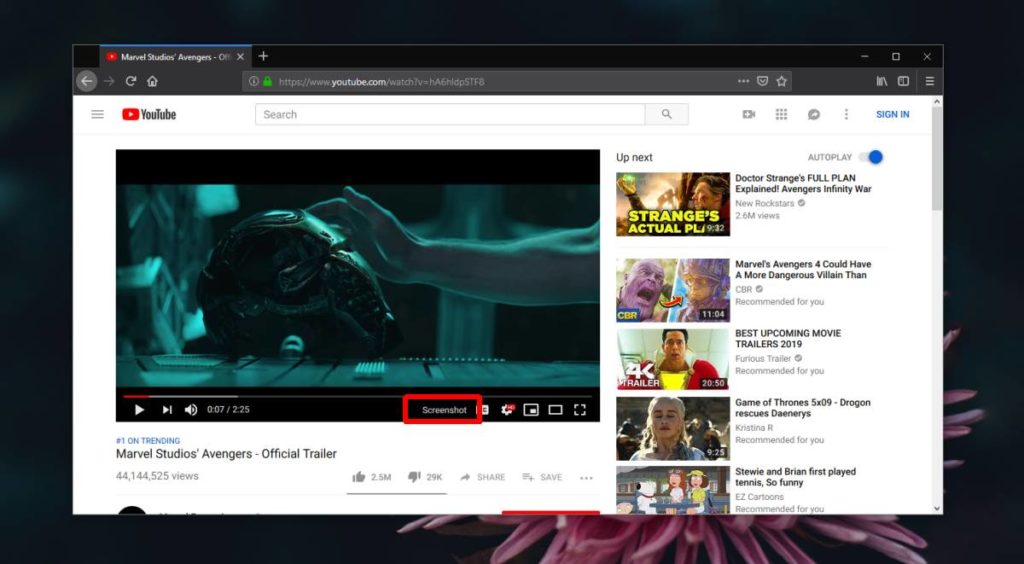 How to screenshot YouTube videos [Firefox]